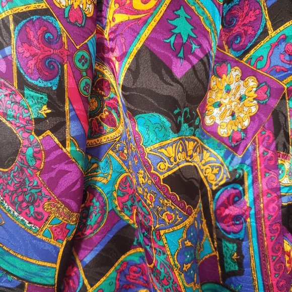 Notations | Tops | Vintage Notations Colorful Button Up Blouse | Poshmark